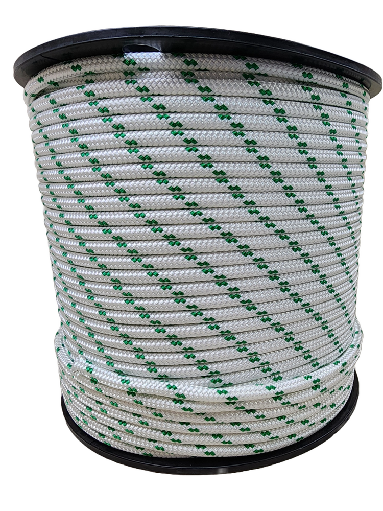Double Braided Polyester Yacht Rope | Australian Made Yacht Braid - Green Fleck