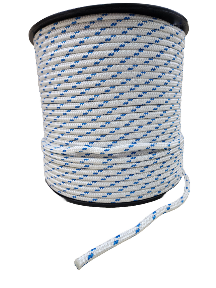 Double Braided Polyester Yacht Rope - Blue Fleck