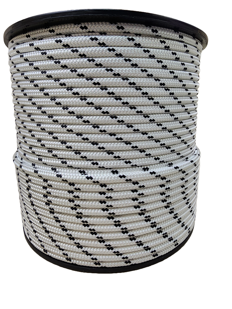 Double Braided Polyester Yacht Rope - Black Fleck